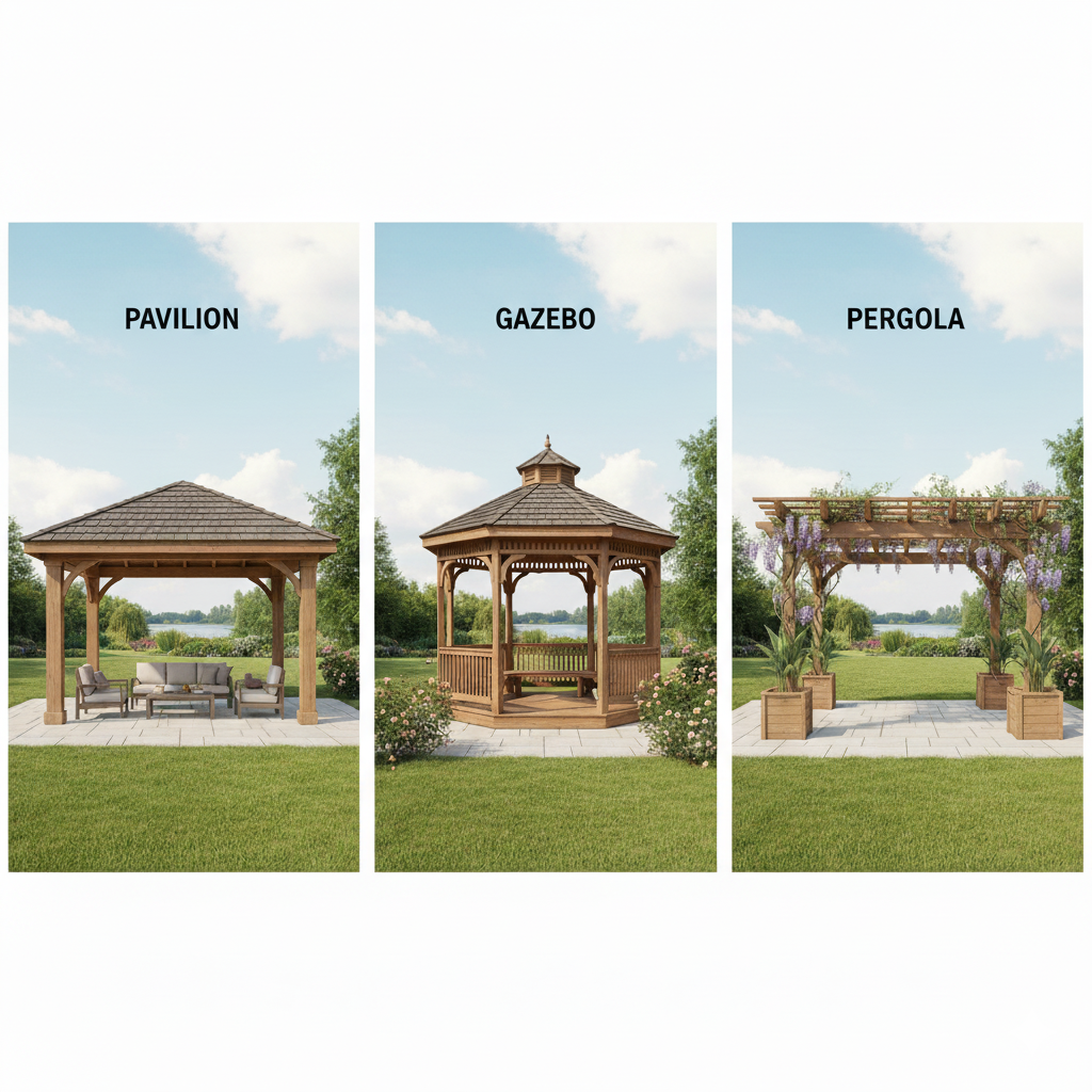 Choosing Between Pavilion, Gazebo & Pergola: Your Ultimate Guide